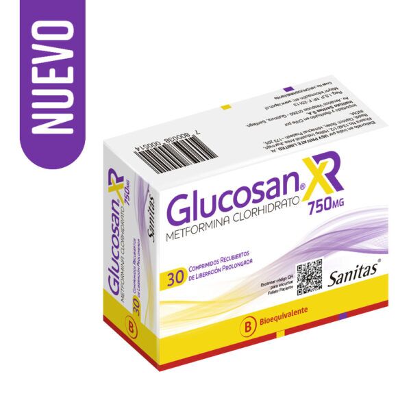 Glucosan XR 750 mg | 30 y 60 Comprimidos recubiertos de liberación ...